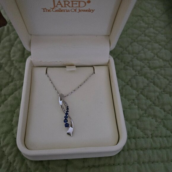 Jared | Jewelry | Sapphire Silver Necklace | Poshmark